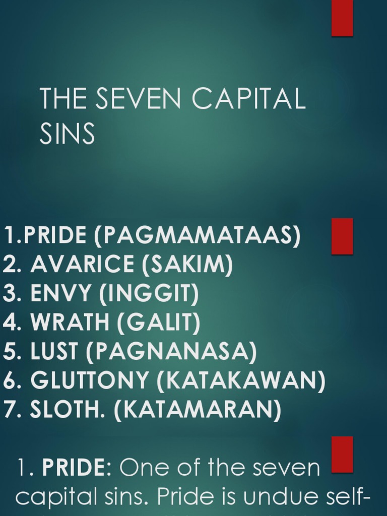 Seven Capital Sins and Virtues Explained | PDF | Seven Deadly Sins ...