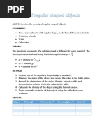 Notes - RP 05 Density - AQA Physics GCSE | PDF | Density | Volume