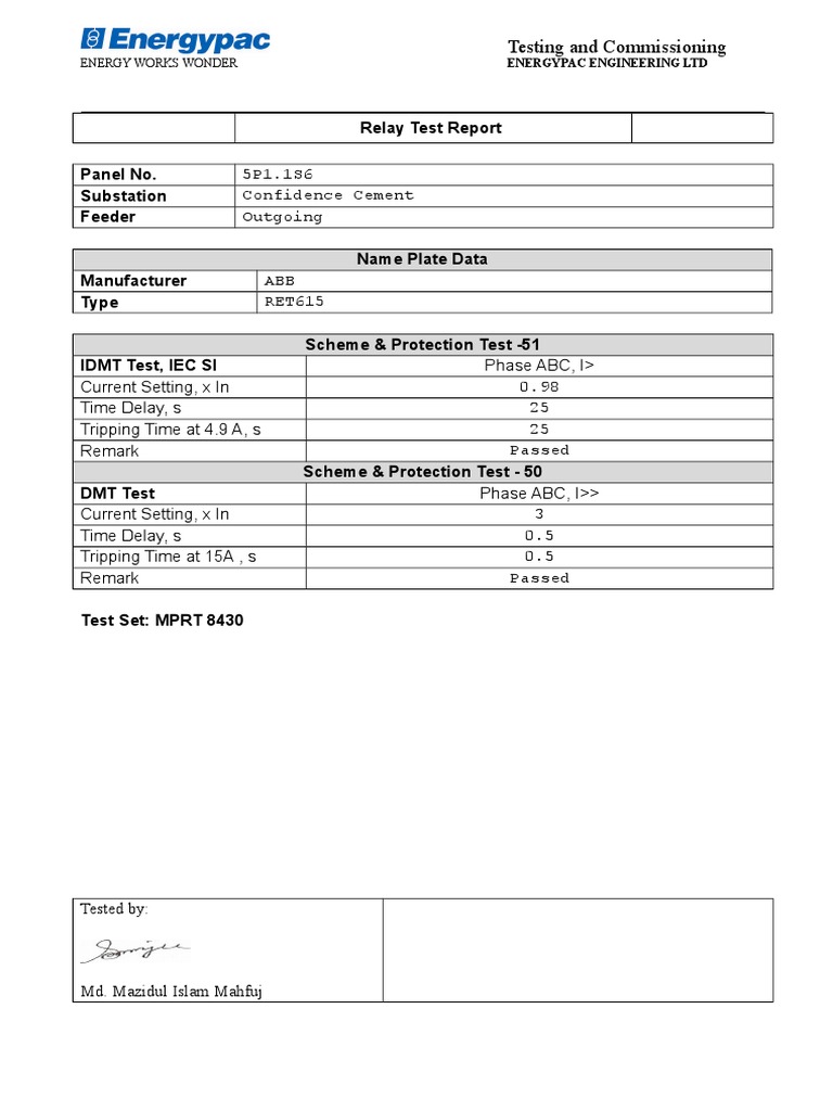 Confidence Cement - Test Report | PDF