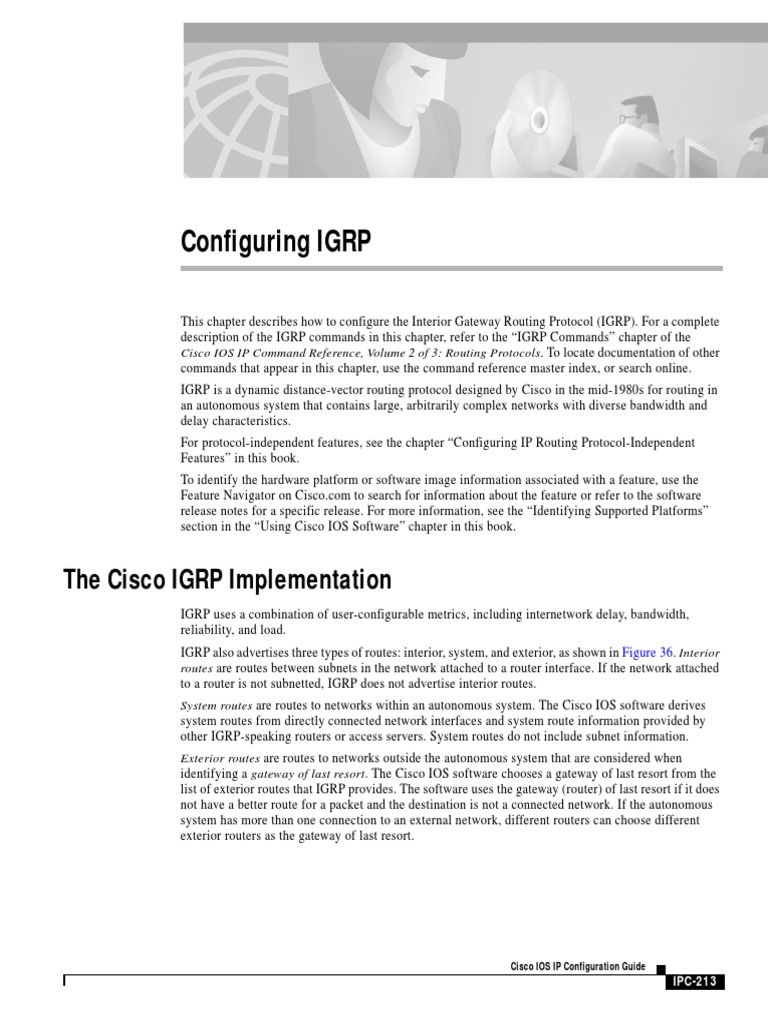 Configuring IGRP: The Cisco IGRP Implementation | PDF | Routing | Router (Computing)