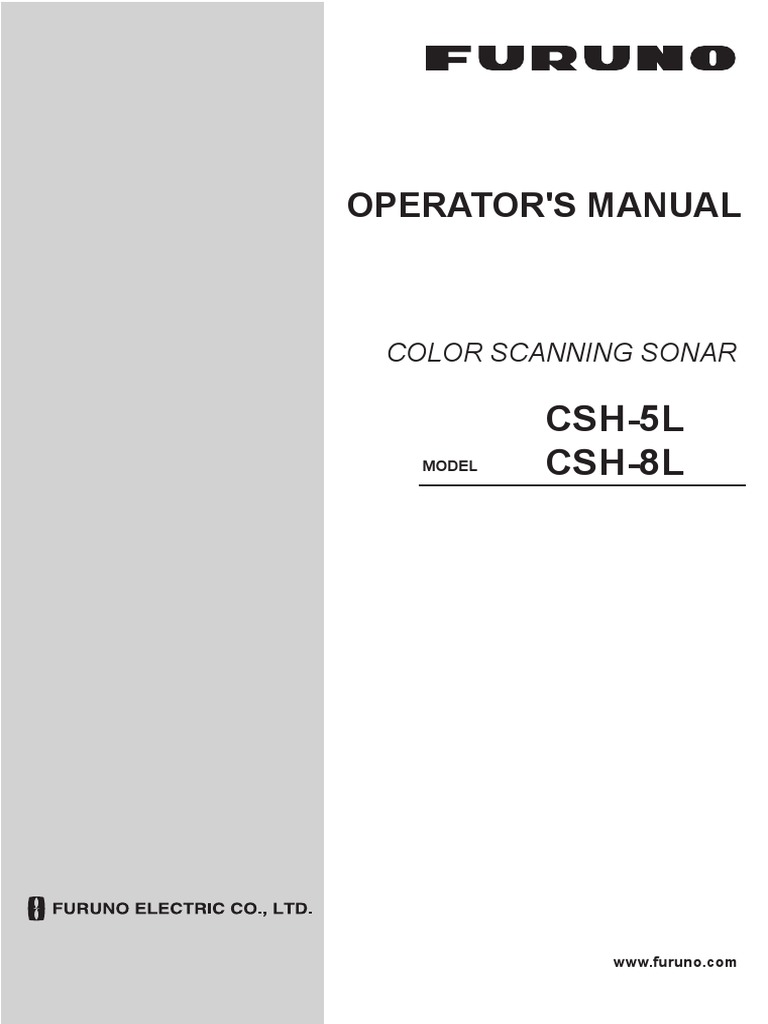 Operator'S Manual: CSH-5L CSH-8L | PDF | Sonar | Nature
