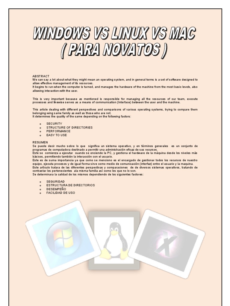Windows VS Linux VS Mac | PDF | Distribución de Linux | Fedora (sistema ...