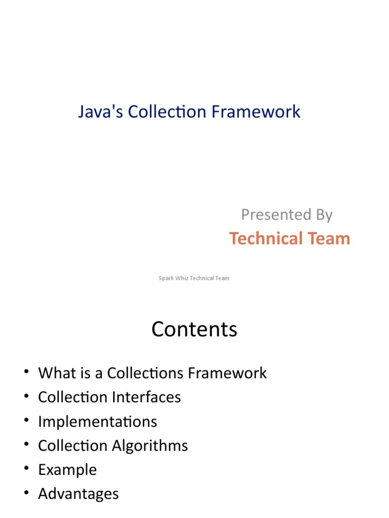 Javas Collection Framework Technical Team Pdf Method Computer Programming Array Data