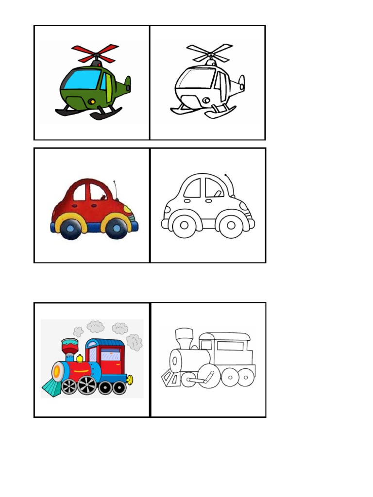 Laminas Medios de Transporte y Prendas de Vestir para Pintar | PDF