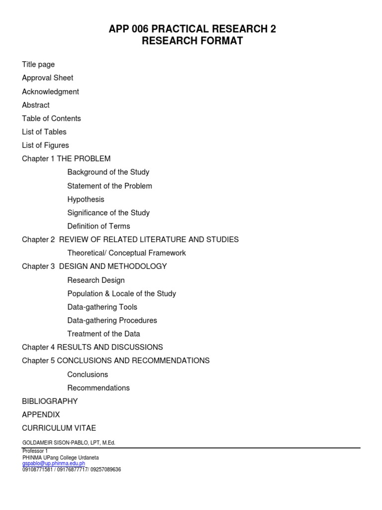 Research Format | Conceptual Framework | Thesis