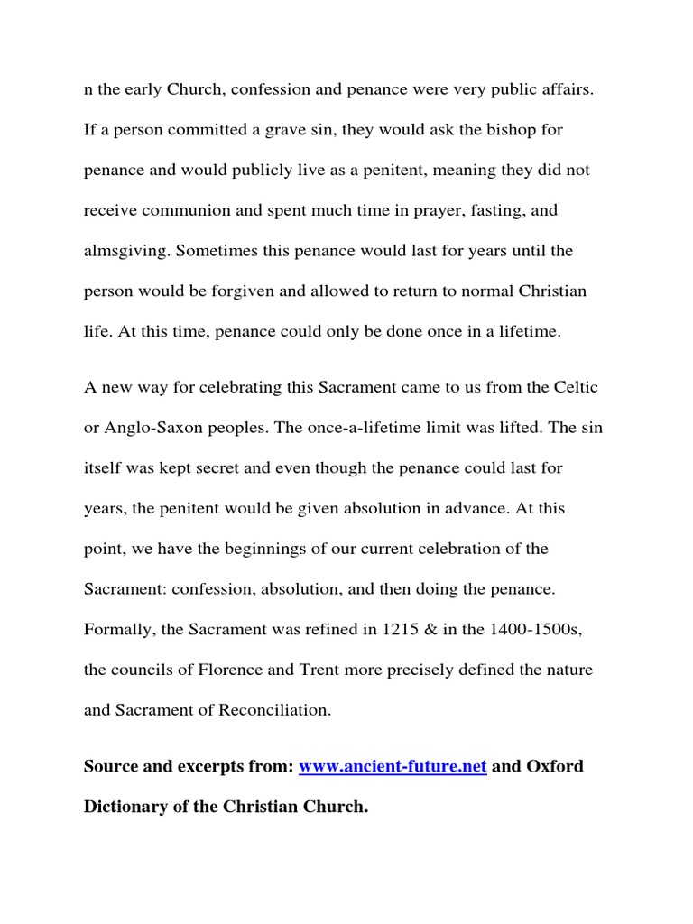 Source and Excerpts From: and Oxford Dictionary of The Christian Church ...