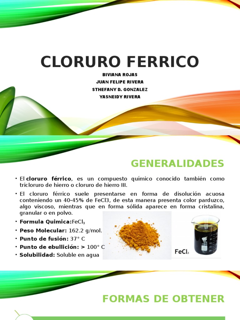 Cloruro Ferrico | PDF | Compuestos químicos | Elementos químicos