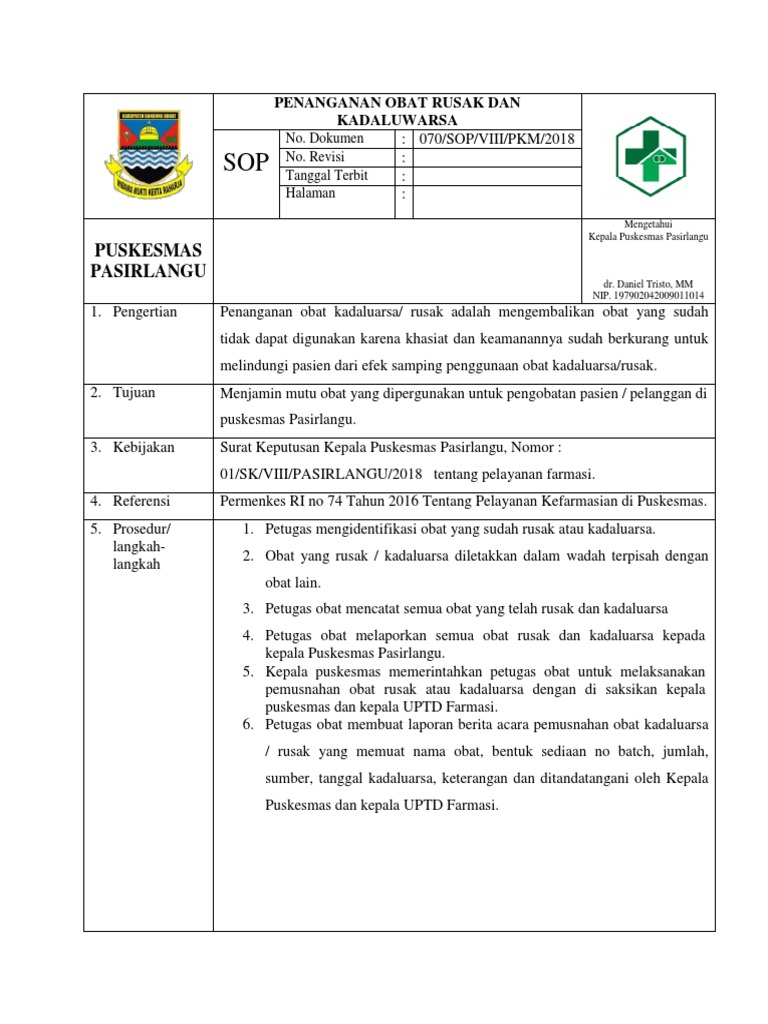 Penanganan Obat Rusak dan Kadaluarsa | PDF