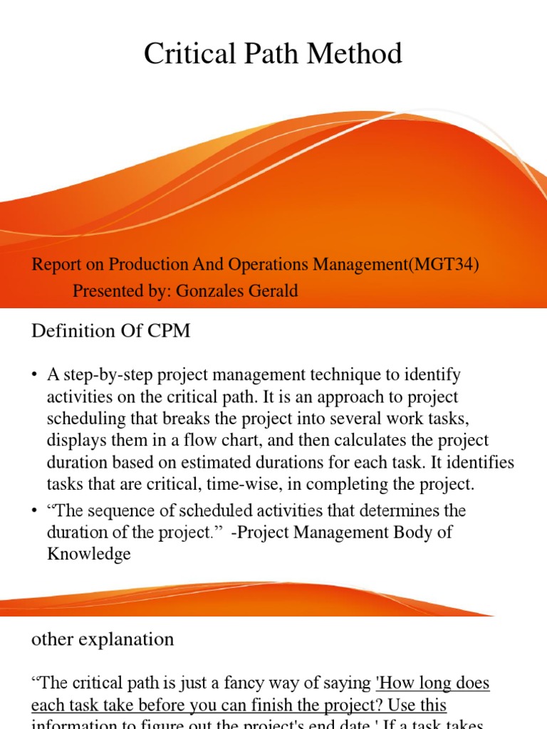 Critical Path Method | Download Free PDF | Applied Mathematics ...