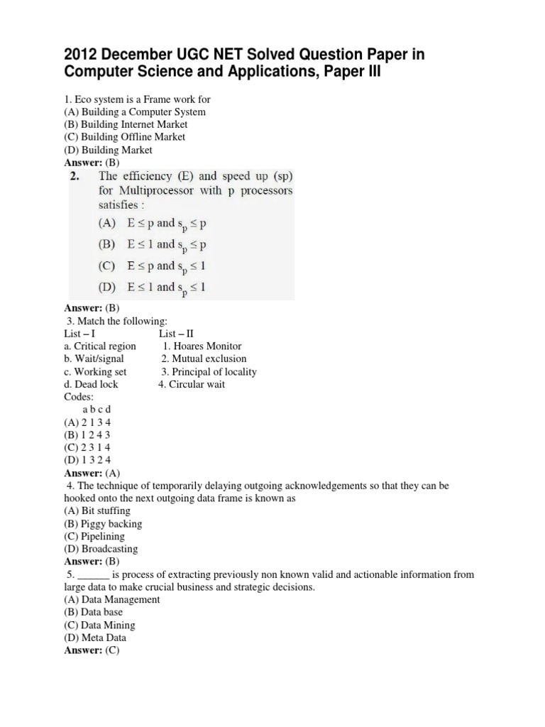 2012 UGC NET Computer Science Paper III | PDF | Scope (Computer Science ...