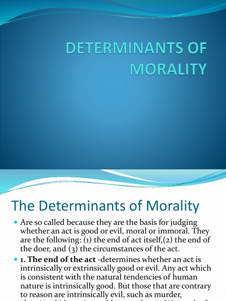 DETERMINANTS OF MORALITY.pptx | Ten Commandments | Conscience