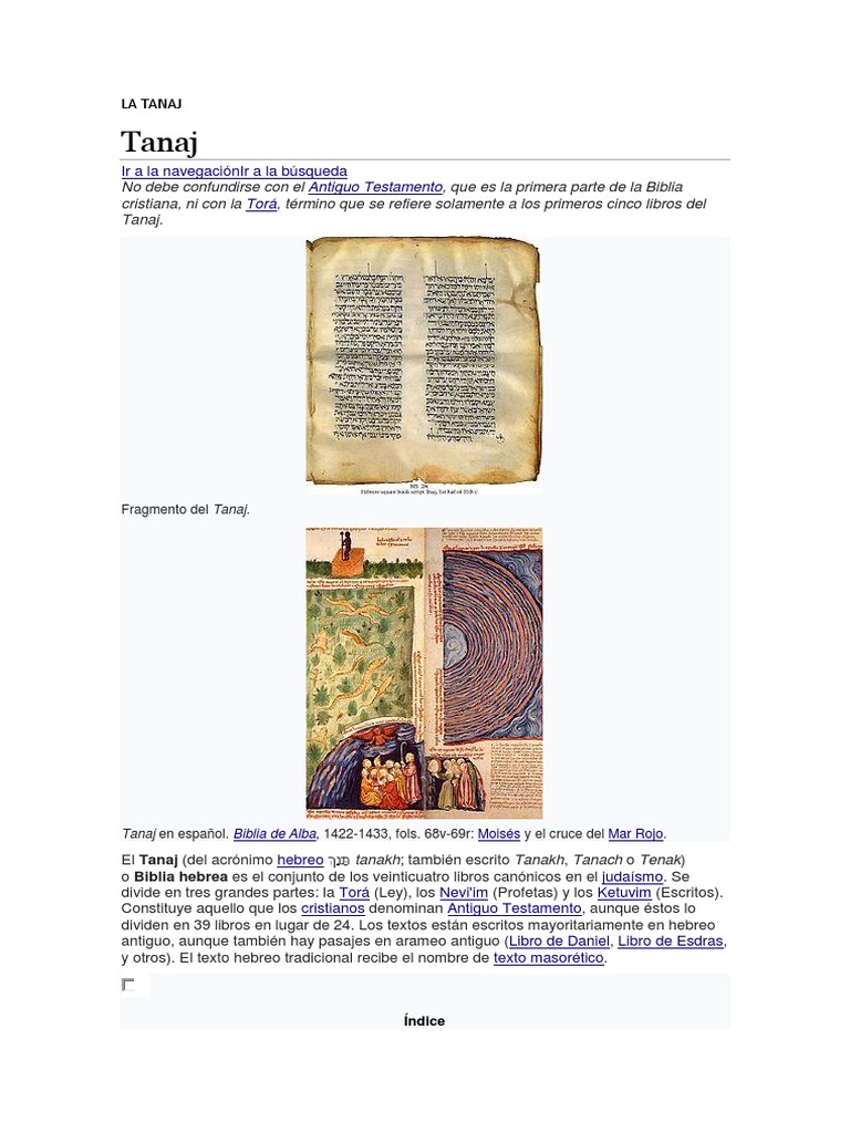 LA TANAJ | Biblia hebrea | Literatura antigua