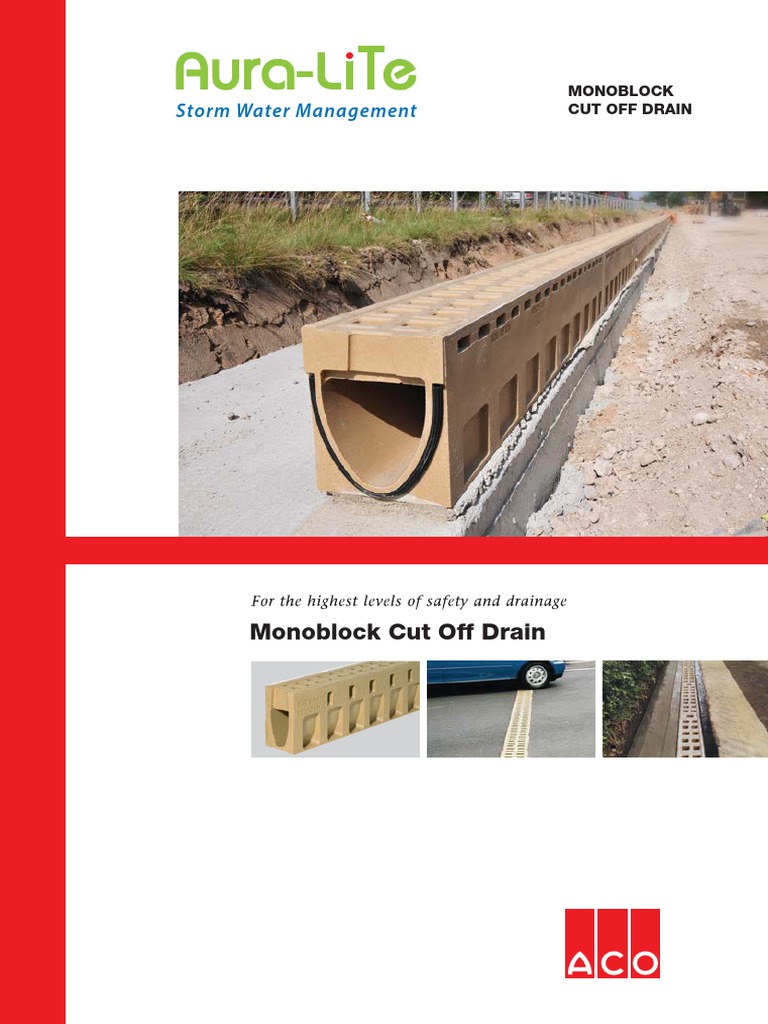 Storm Water Management: Monoblock Cut Off Drain | PDF | Civil ...