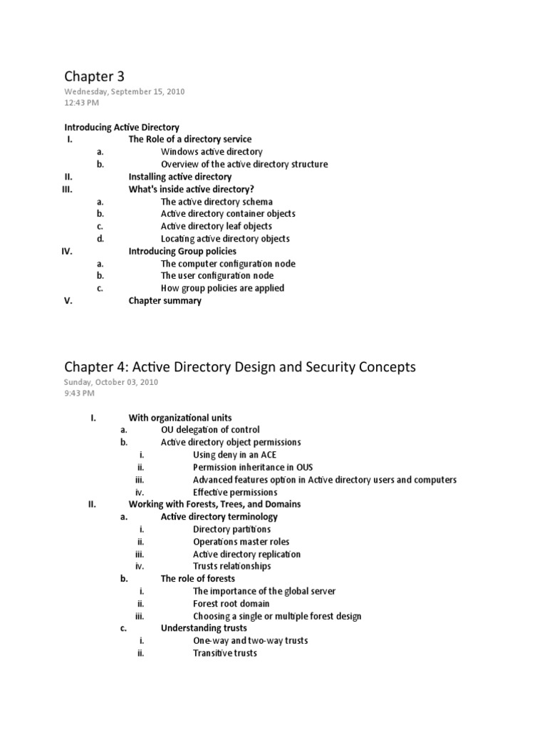 Outline | PDF | Active Directory | Computer Data