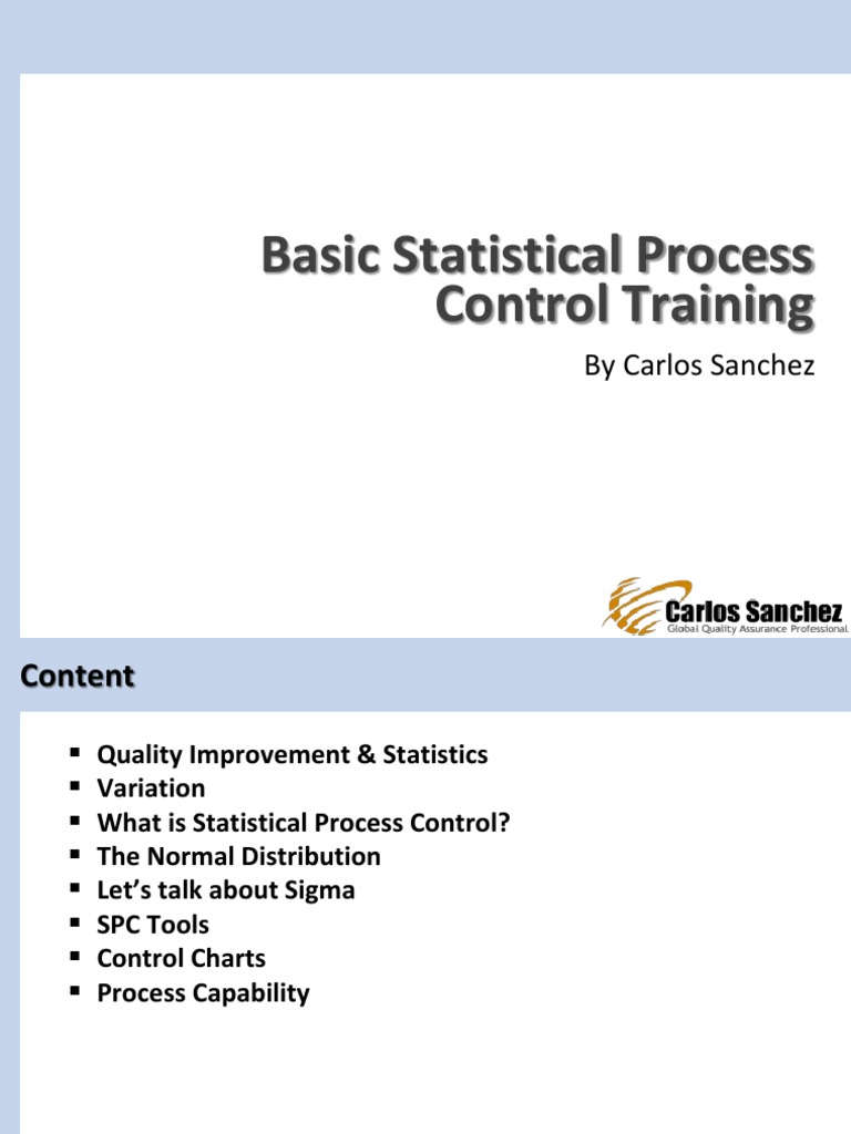 Spc Training Material 18 04 2018 Pdf Standard Deviation Mean