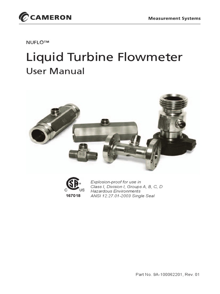 Nuflo Turbine Meter Manual PDF | PDF | Flow Measurement | Turbine