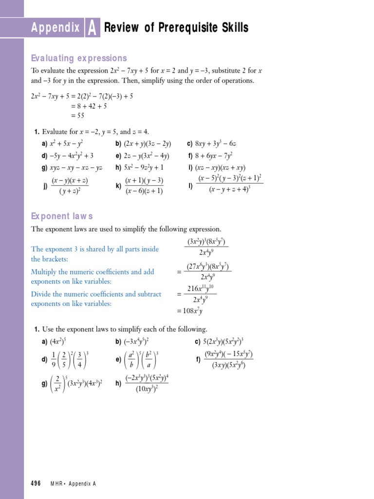 Appendix A Review of Prerequisite Skills | PDF | Area | Scatter Plot