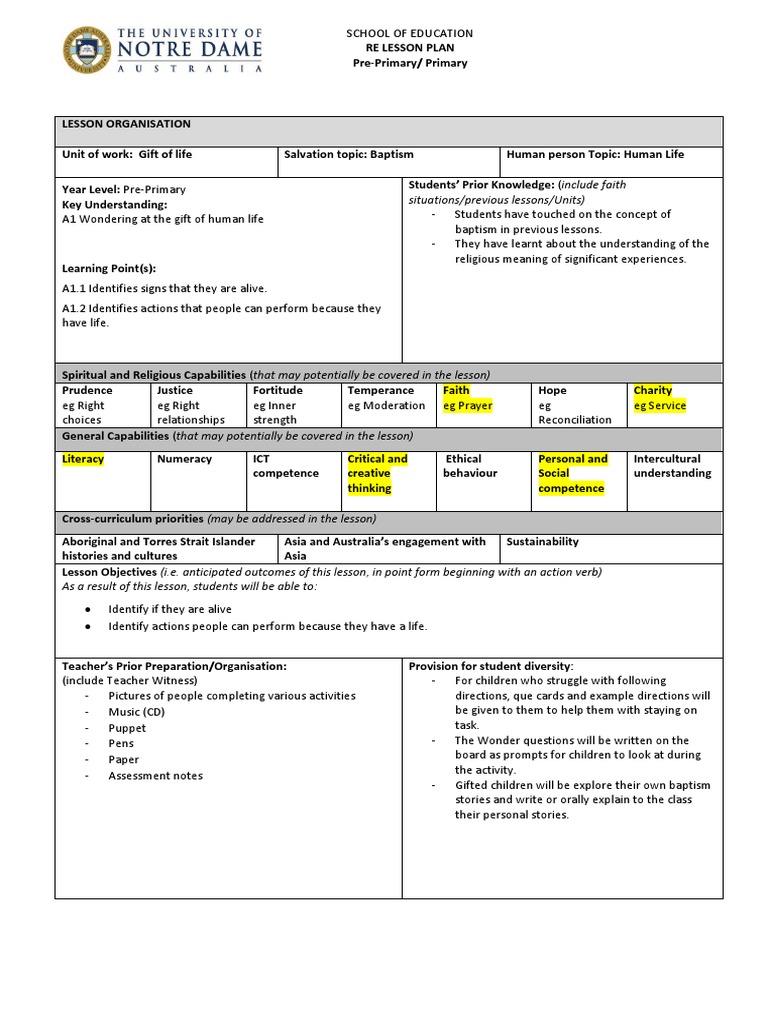 lesson plan a1 | Lesson Plan | Teachers
