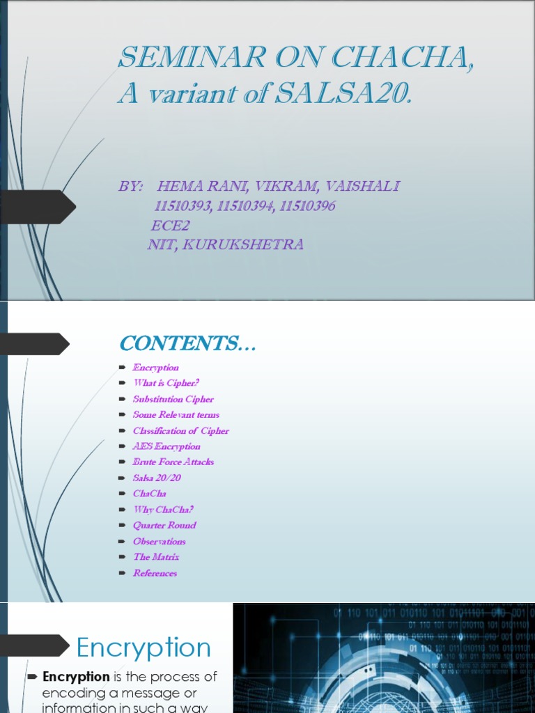 CHACHA | PDF | Cryptography | Key (Cryptography)