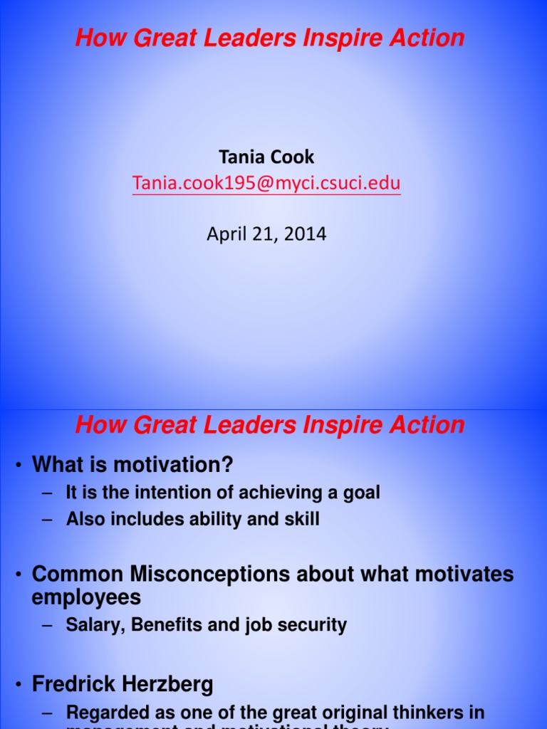 How To Motivate Employees - Tania - Cook | PDF | Motivation | Motivational