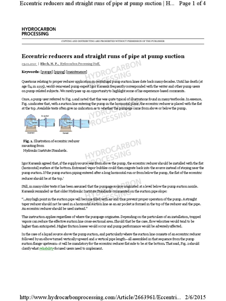 Straight Run Eccentric PDF | PDF | Pump | Energy Technology