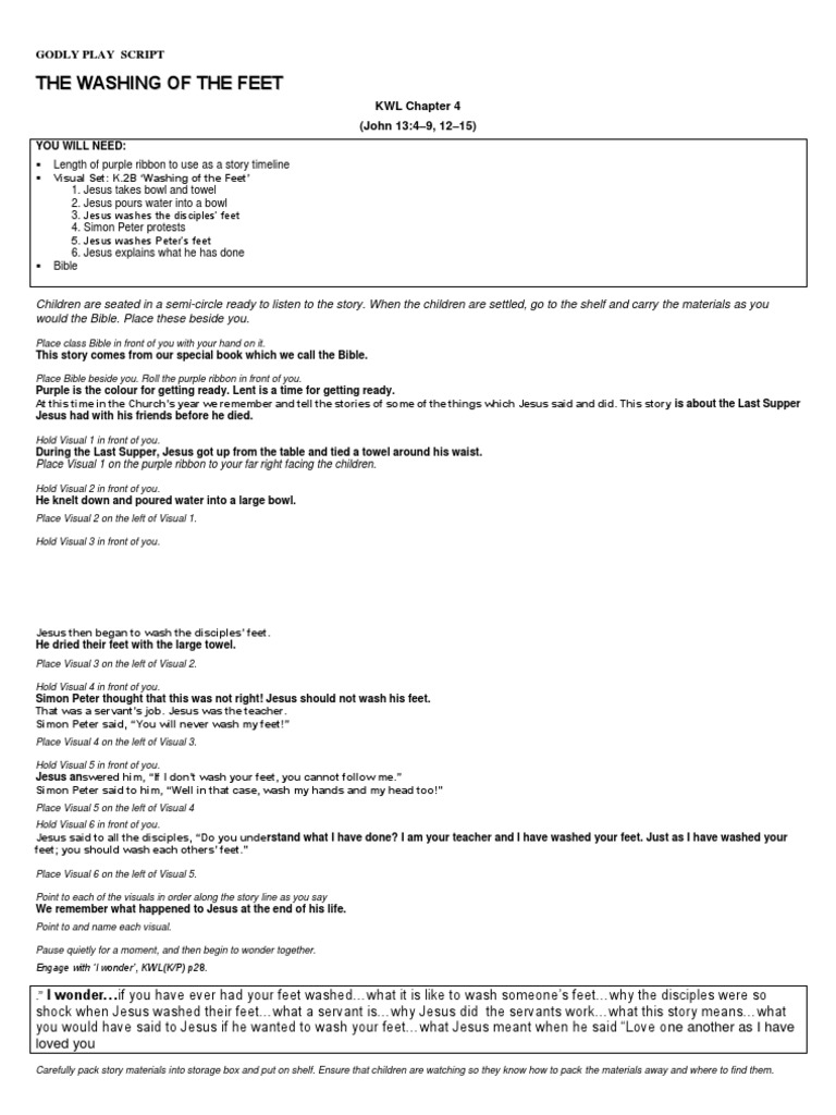 Godly Play Script Lesson b | Saint Peter | Disciple (Christianity)