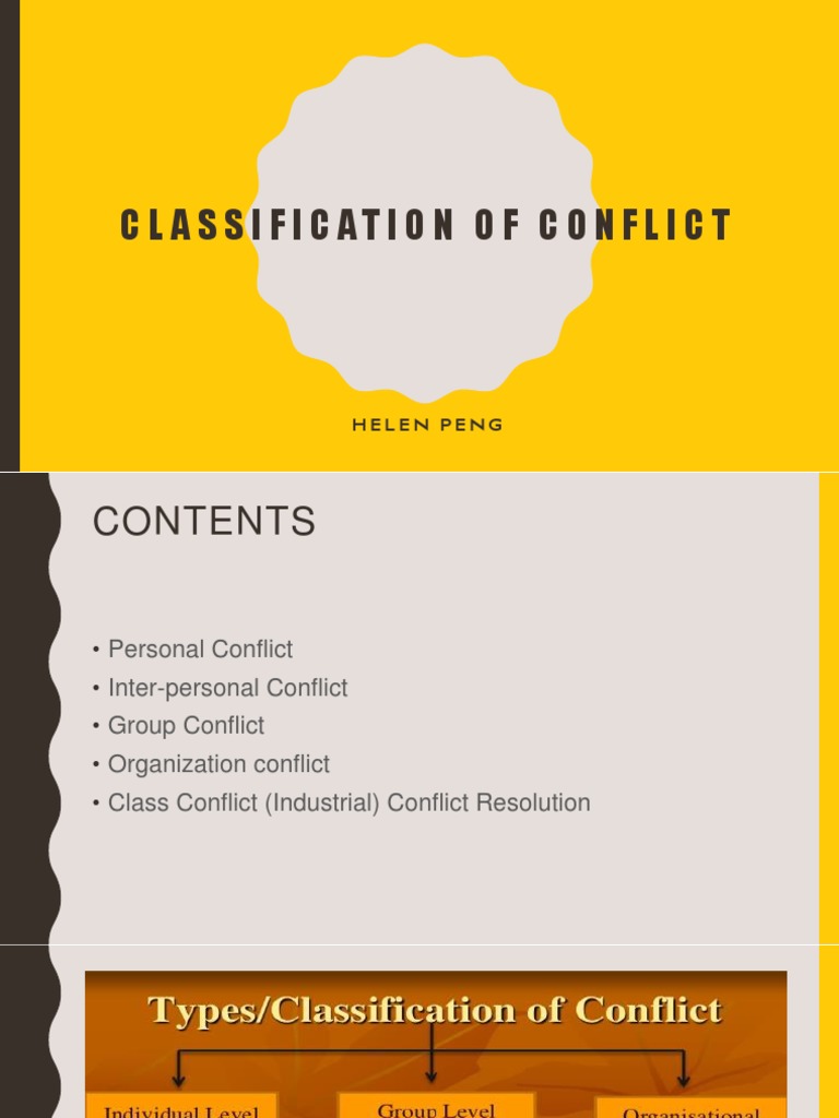 Chapt 6 Classification Conflict | PDF | Interpersonal Relationships ...