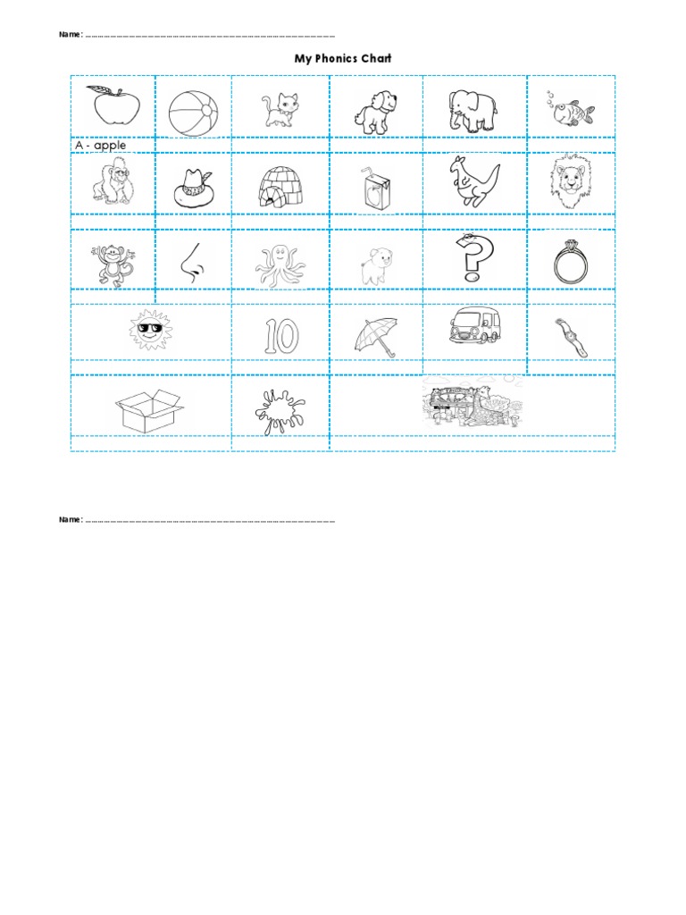 A - Apple: My Phonics Chart | PDF