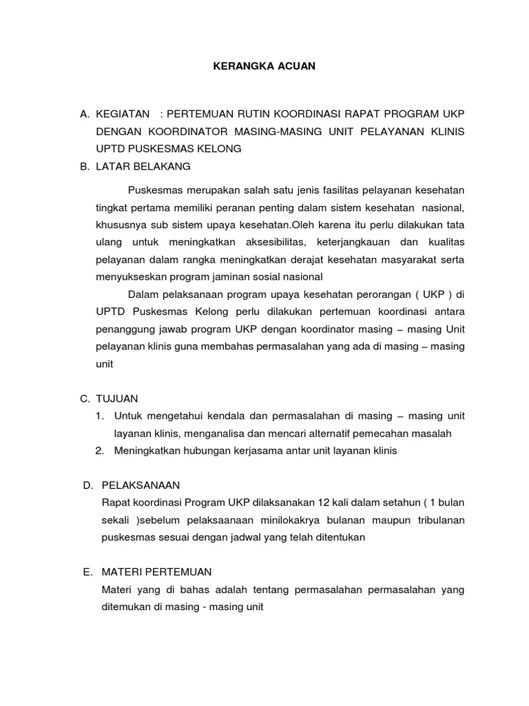 Kak Rapat Bulanan Ukp | PDF | Sains & Matematika