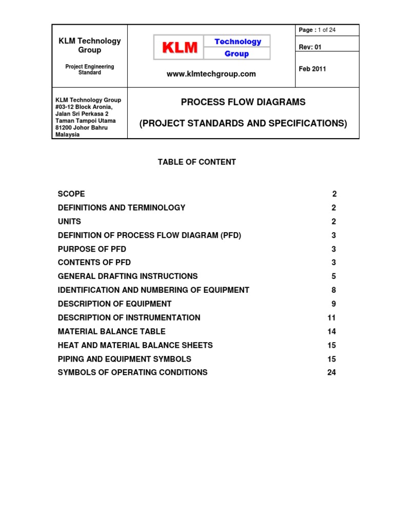 Process Flow Diagrams (Project Standards and Specifications) | PDF ...