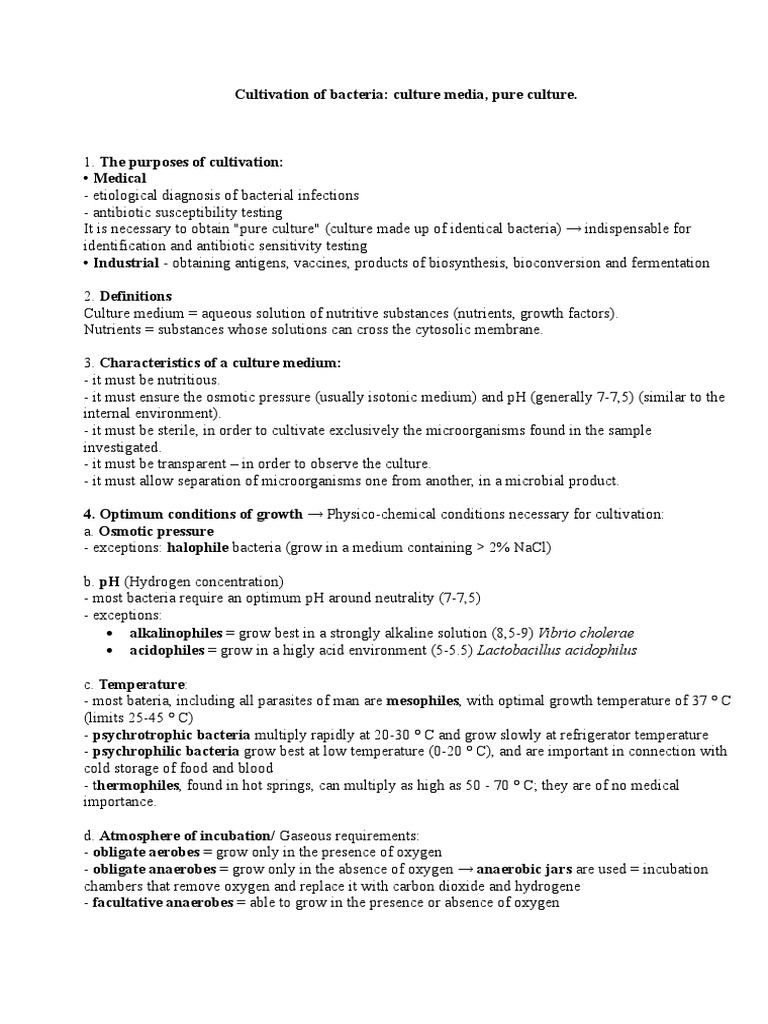 Culture Media | PDF | Growth Medium | Bacteria