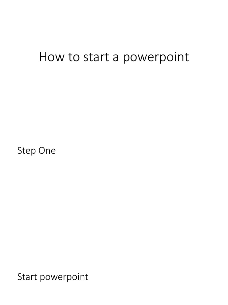 Starting Powerpoint | PDF