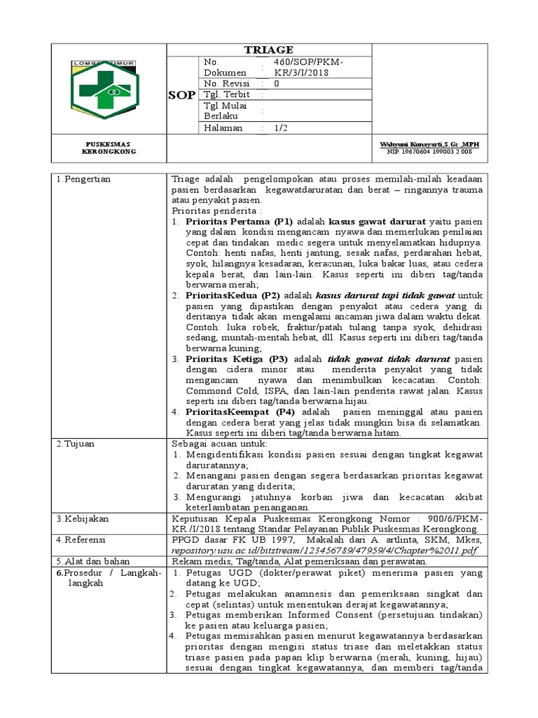 Sop Triage | PDF