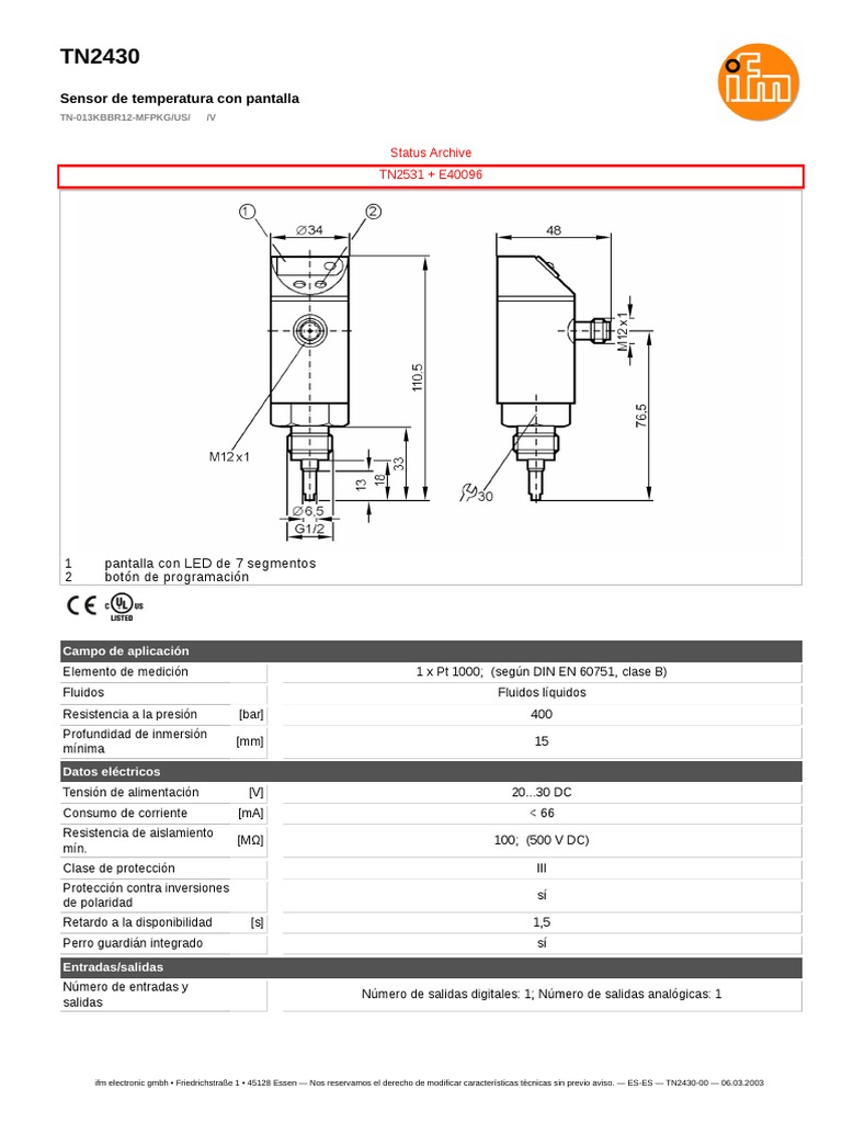 TN2430 00 - Es Es PDF | PDF | Diodo emisor de luz | Ingenieria Eléctrica