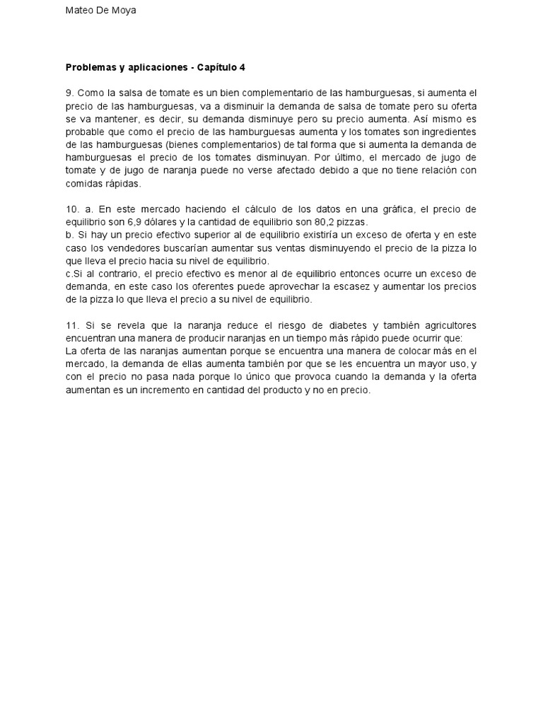 Problemas y Aplicaciones - Capítulo 4 Mankiw | PDF