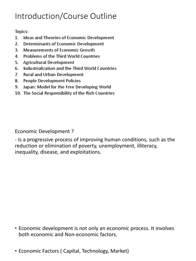 Economic Development Theories Overview | PDF | Capitalism | Free Market