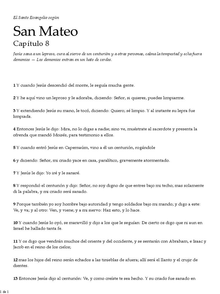 Mateo 8 | PDF