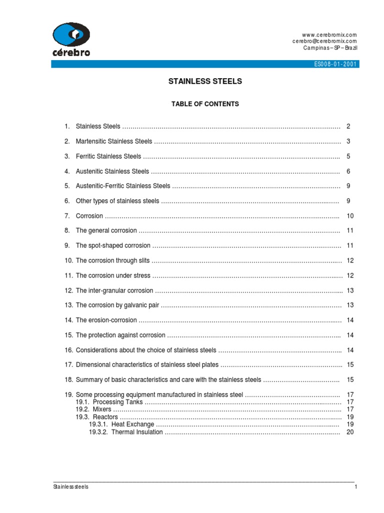 Stainless Steel Types | PDF | Stainless Steel | Corrosion