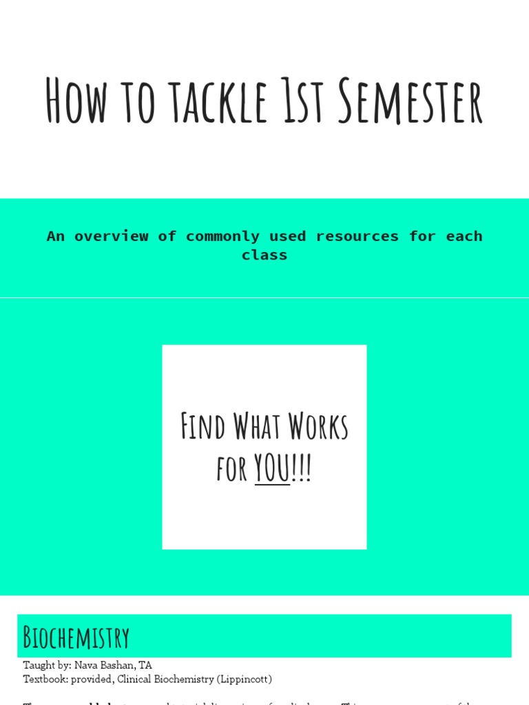 Classes Overview - Y1s1 | PDF | United States Medical Licensing ...