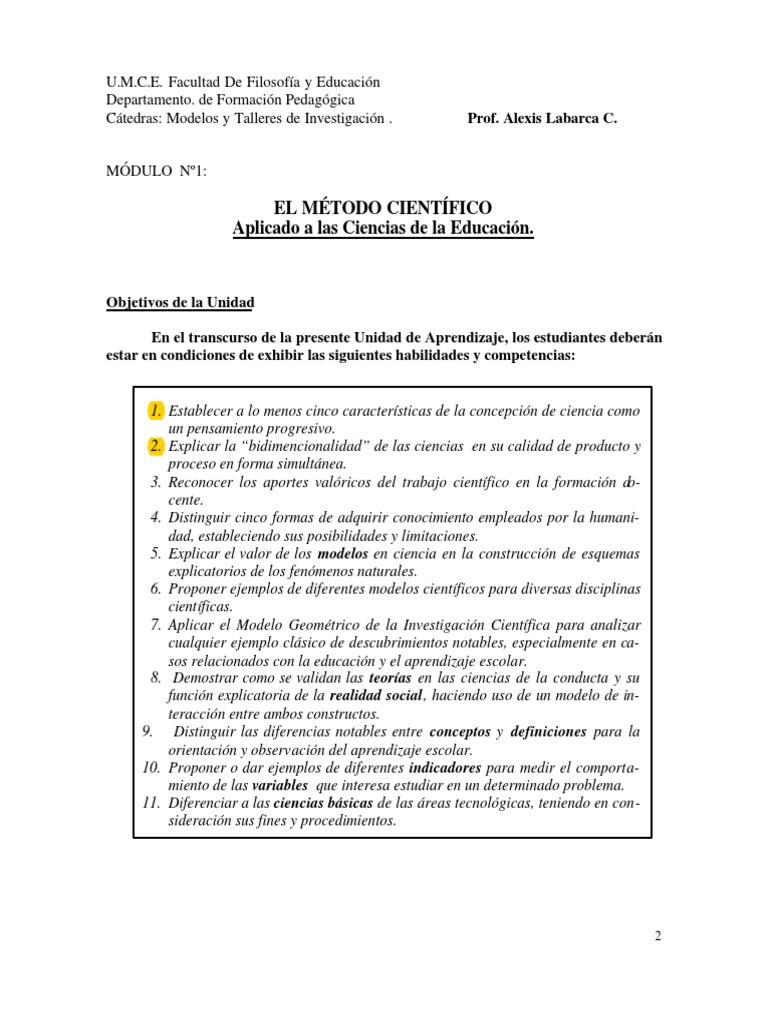 Lectura 1 - EL METODO CIENTIFICO | PDF | Teoría | Science