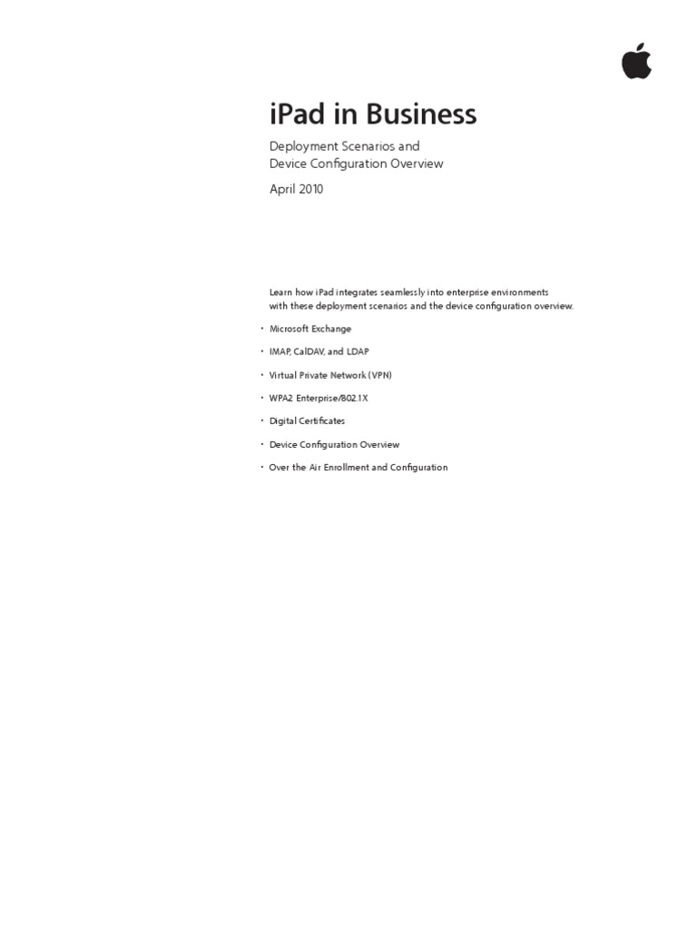 Ipad Deployment Scenarios | PDF | Public Key Certificate | Virtual ...