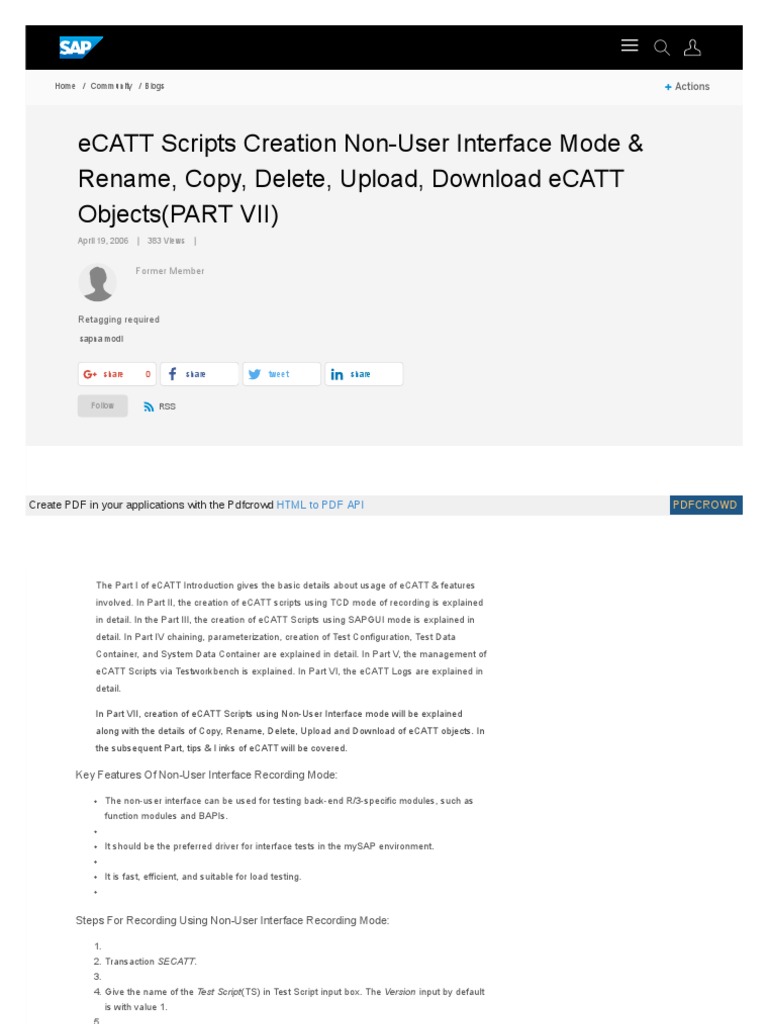 Blogs Sap Com 2006 04 19 Ecatt Scripts Creation Non User Int Pdf Application Programming 2760