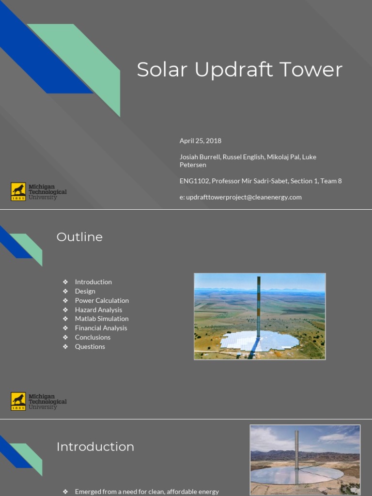 Updraft Tower Presentation | PDF | Wind Turbine | Turbine