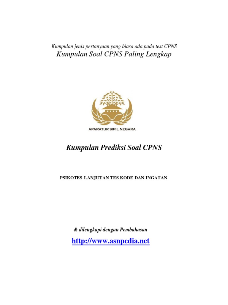 Soal Psikotes Kode dan Ingatan CPNS | PDF