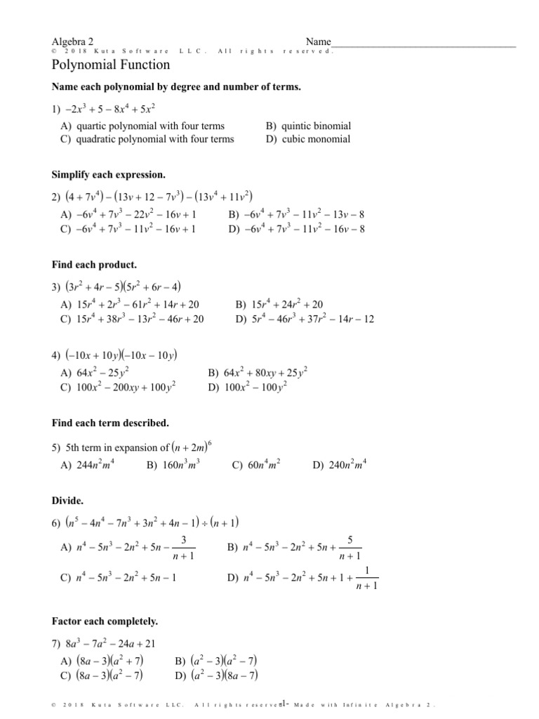 Polynomial Function PDF | PDF | Zero Of A Function | Polynomial