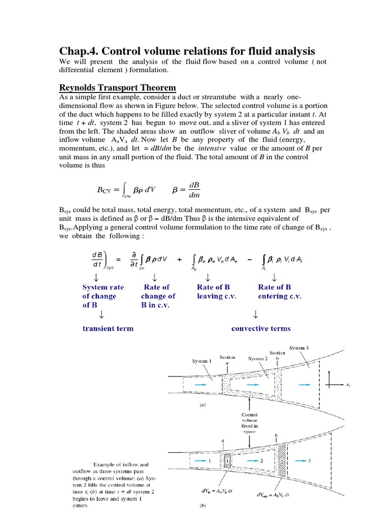 Fluid Flow Control Volume Analysis | PDF | Drag (Physics) | Fluid Dynamics