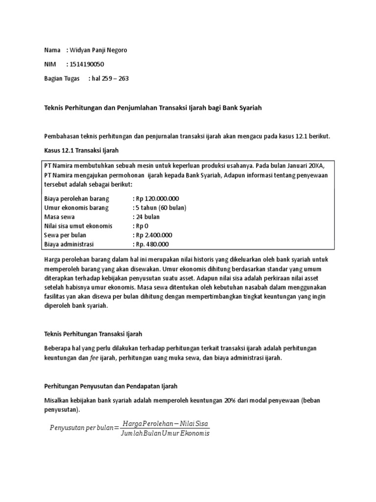 BAB 12 - Akuntansi Ijarah | PDF