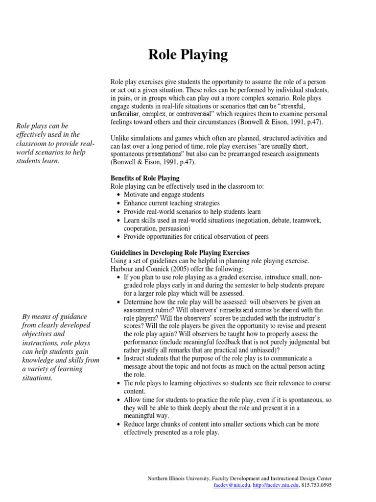 Benefits of Role Playing | PDF | Pedagogy | Learning