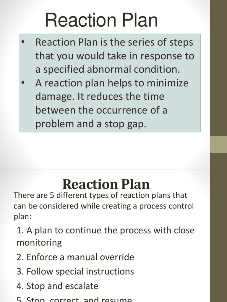 Reaction Plan | PDF | Risk Management | Business