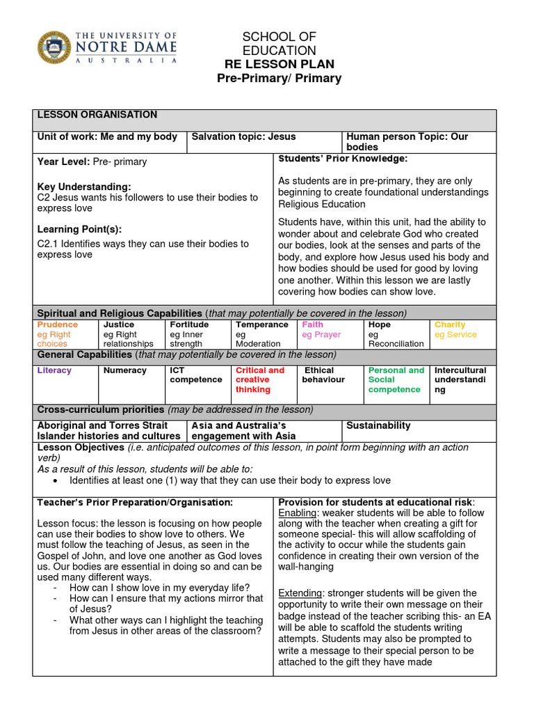 lesson plan- step c | Teachers | Love